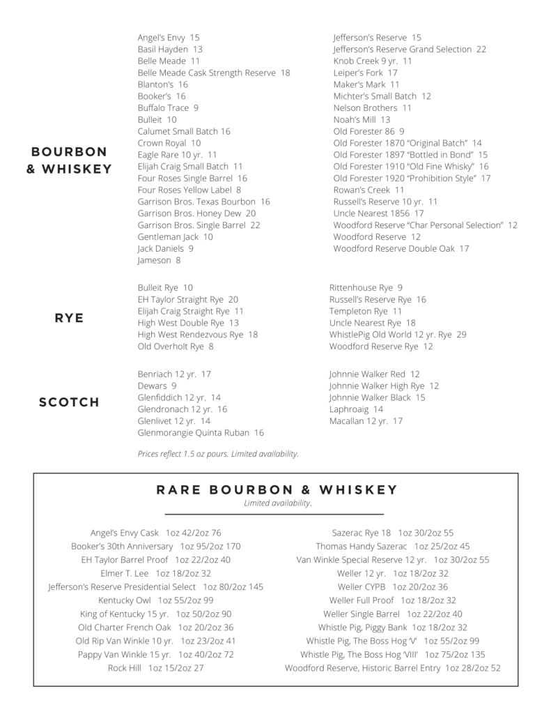 Drinks - Char Nashville
